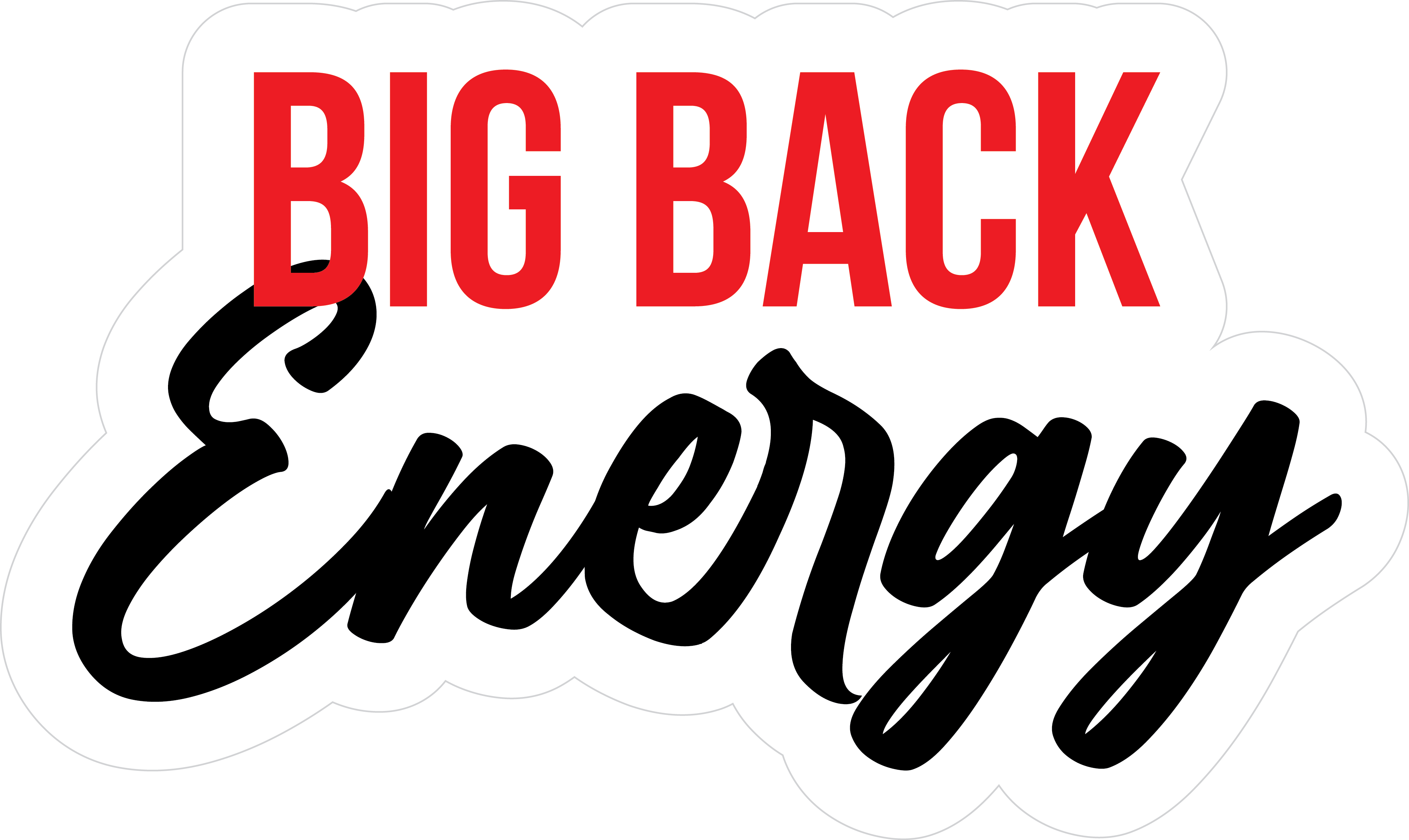 Big Back Energy Word Prop – Prop Culture